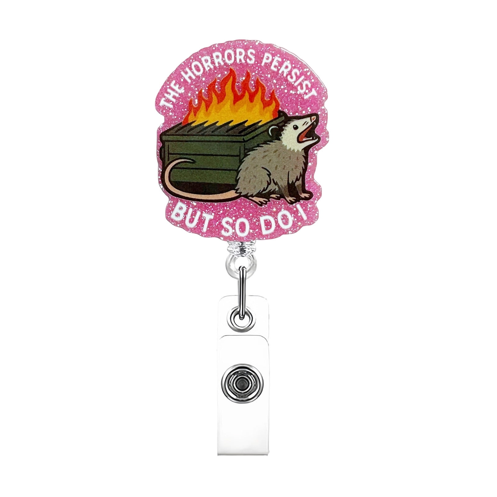 B Automatic Retractable Badge Clip, Plastic Material With Strong Clasp ...