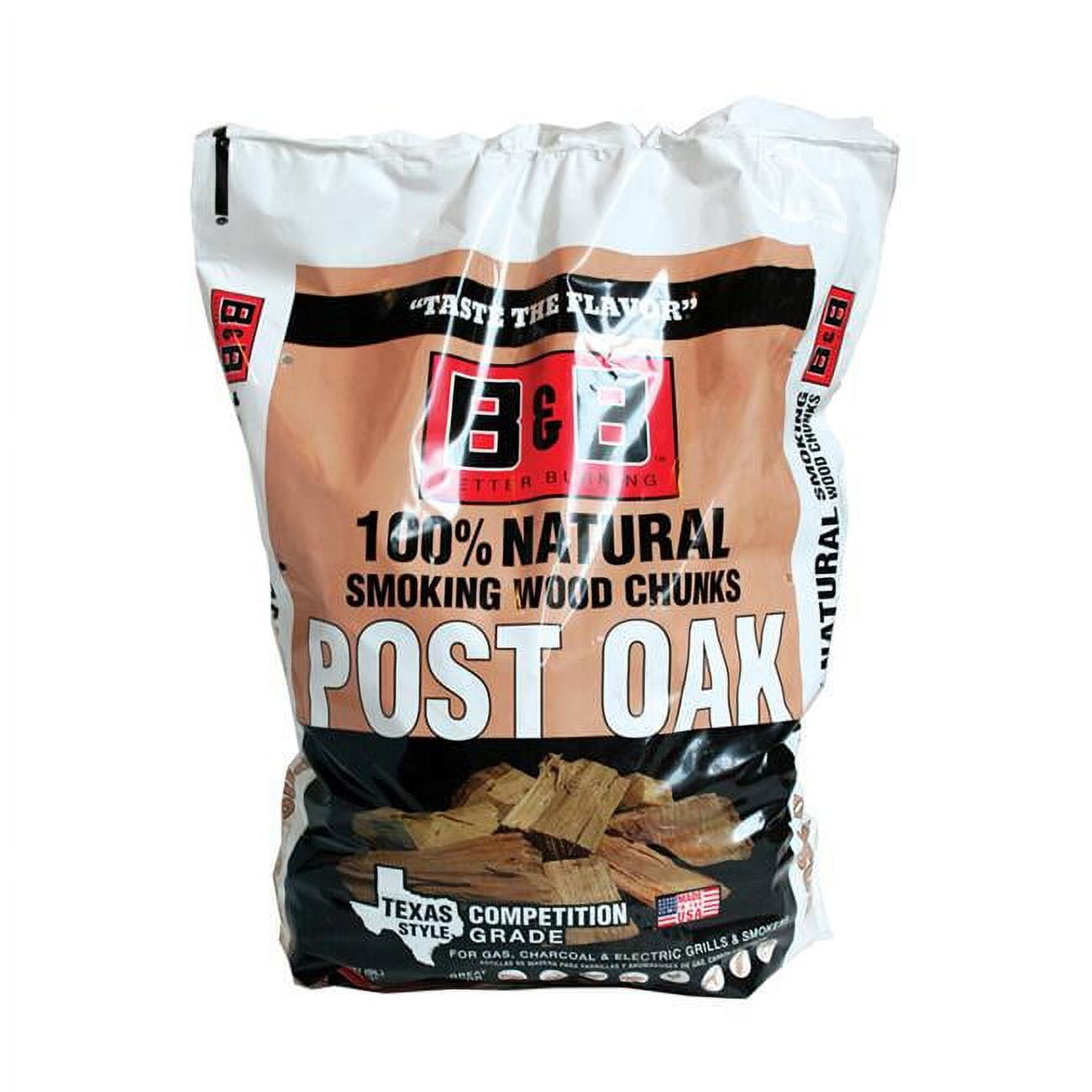 B&B Charcoal Post Oak Wood Smoking Chunks 549 Cu in for BBQ Smoking and ...