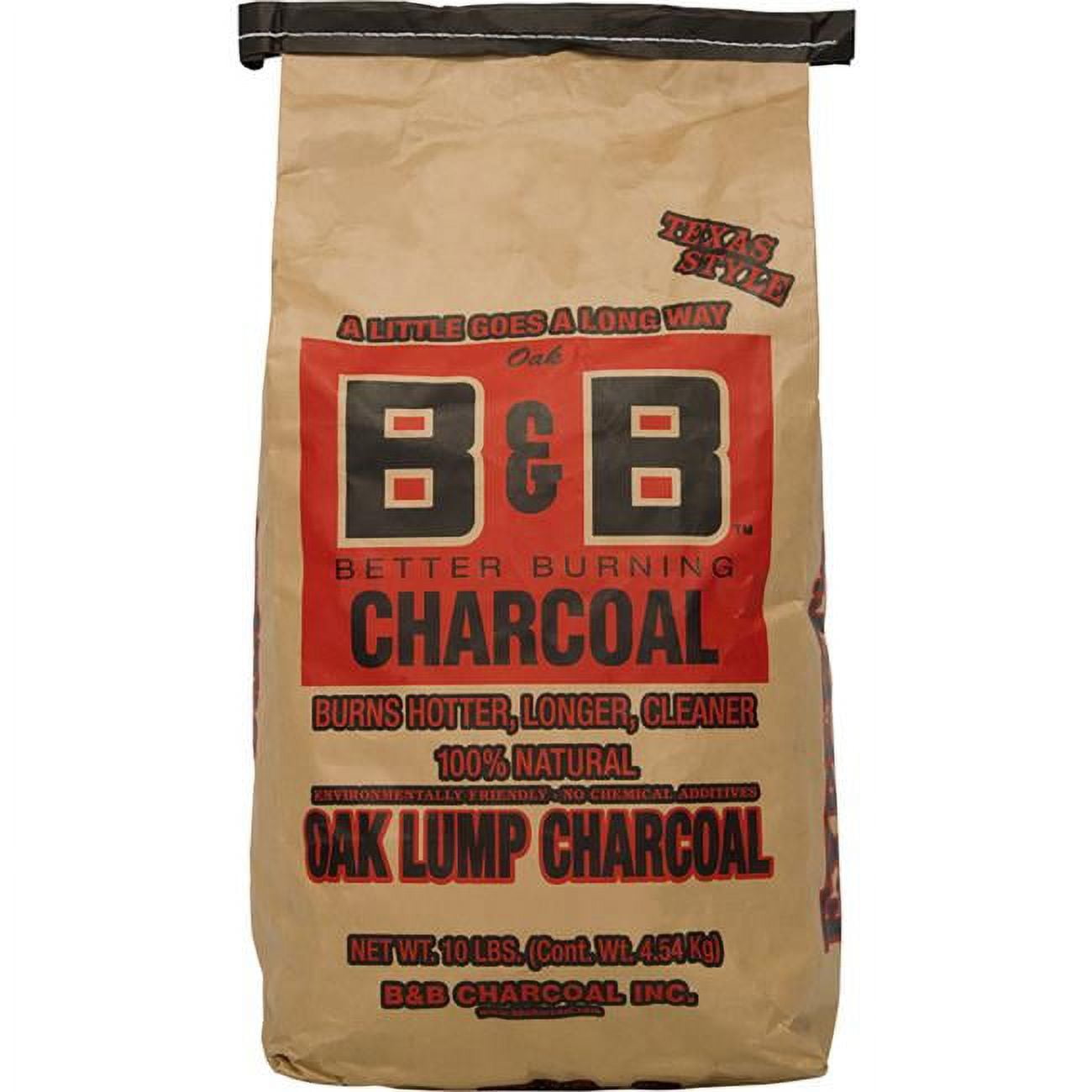 B&B Charcoal 8684193 10 lbs Oak Hardwood Lump Charcoal - Walmart.com