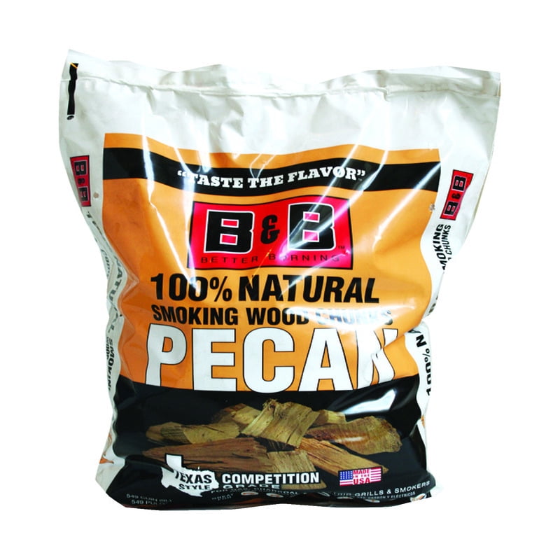 B&B Charcoal All Natural Pecan Wood Smoking Chunks 549 cu in - Walmart.com