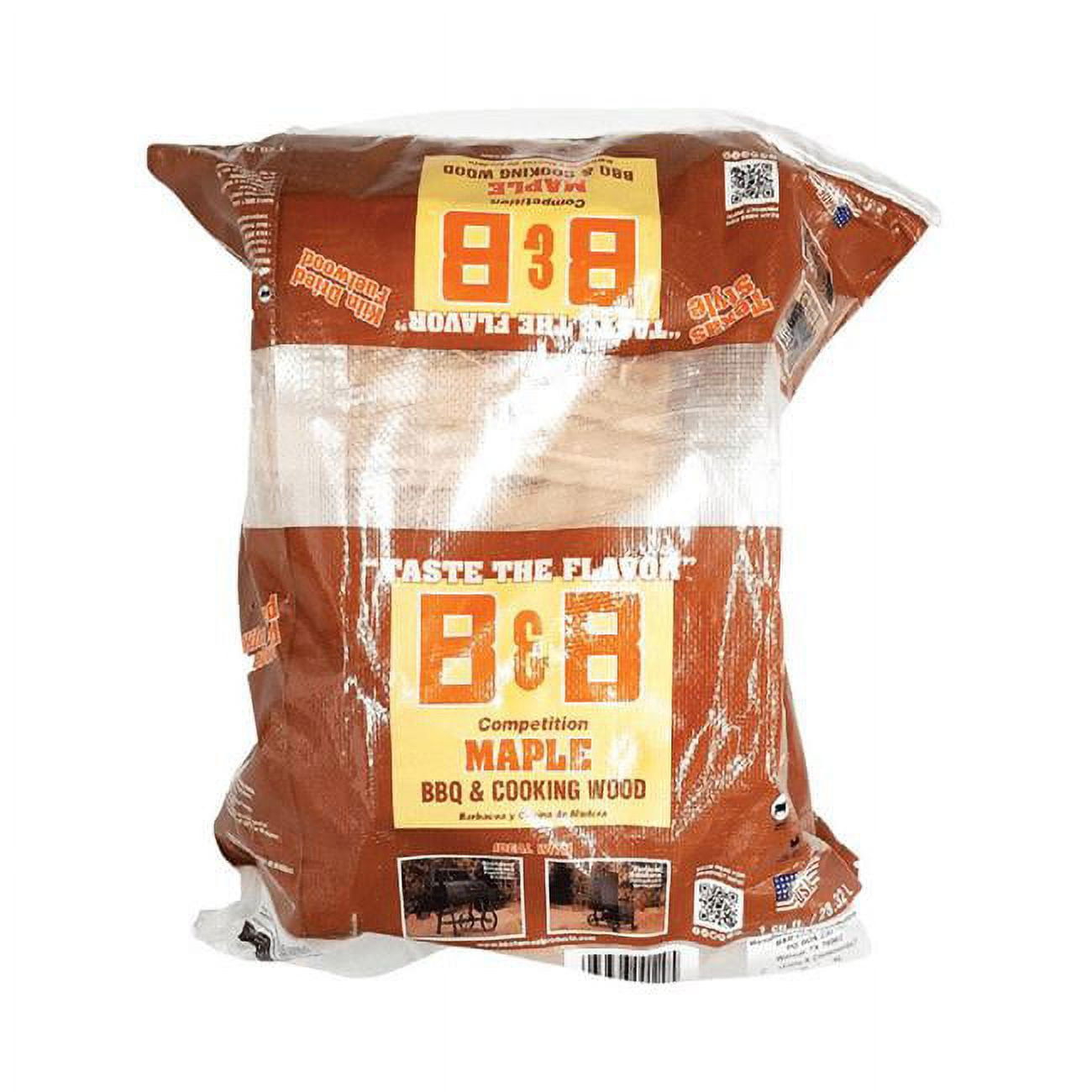 B&B Charcoal BBQ Smoker Grill Wood Maple Cooking Logs, 1 cu. ft ...