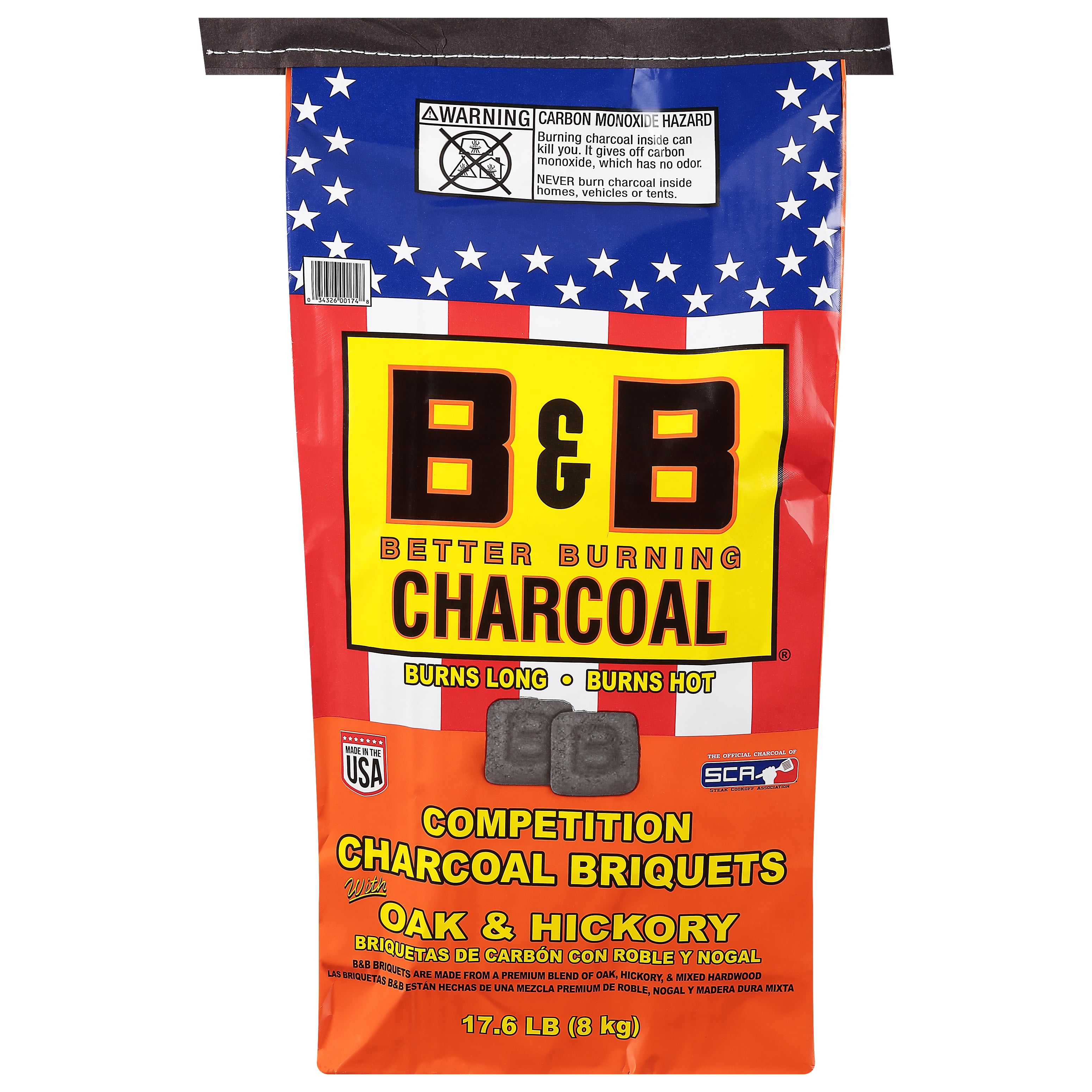B&B Charcoal Competition Oak Charcoal Briquets 17.6 Pound - Walmart.com
