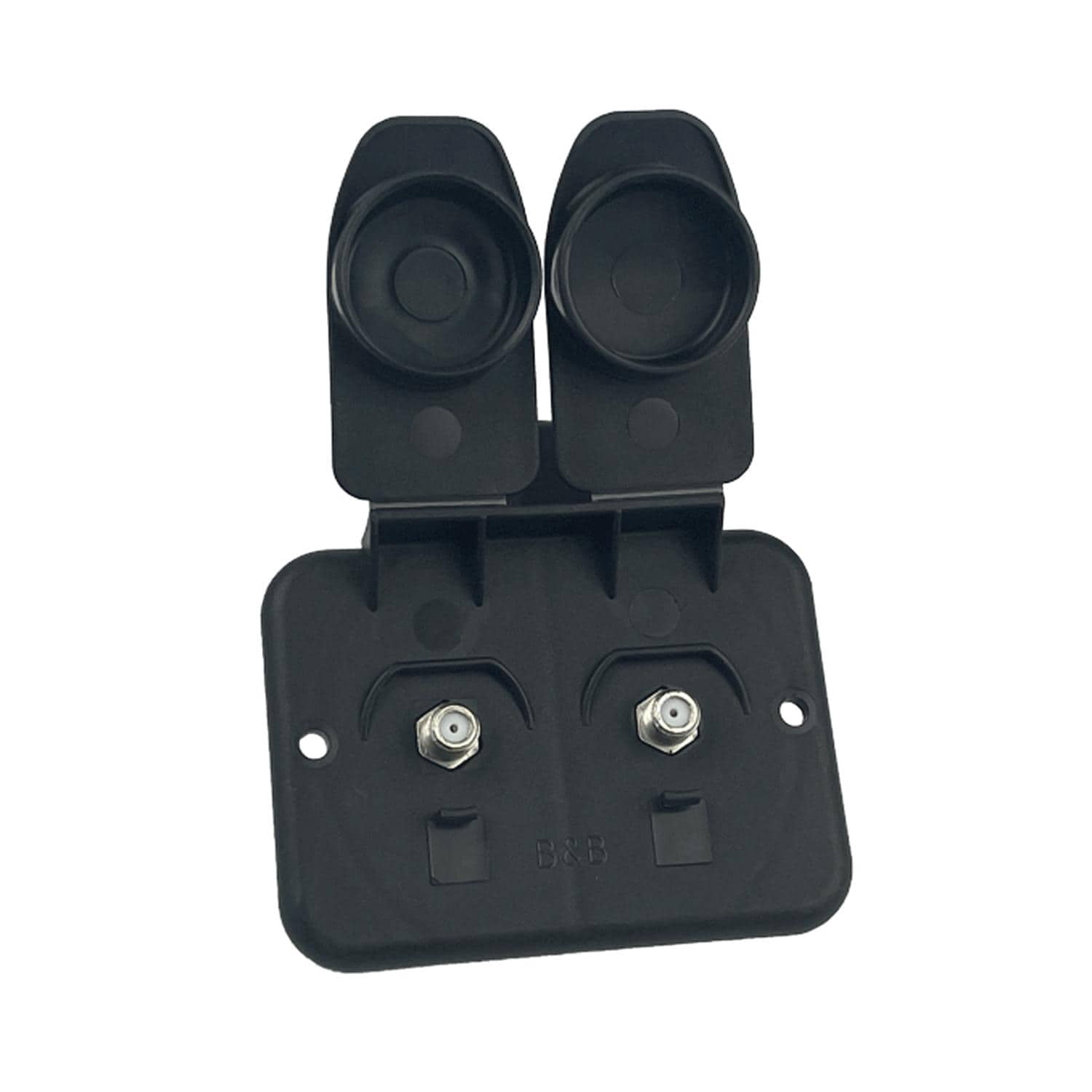 B&B Molders Dual Cable Connection Plate with Living Hinge, Black ...