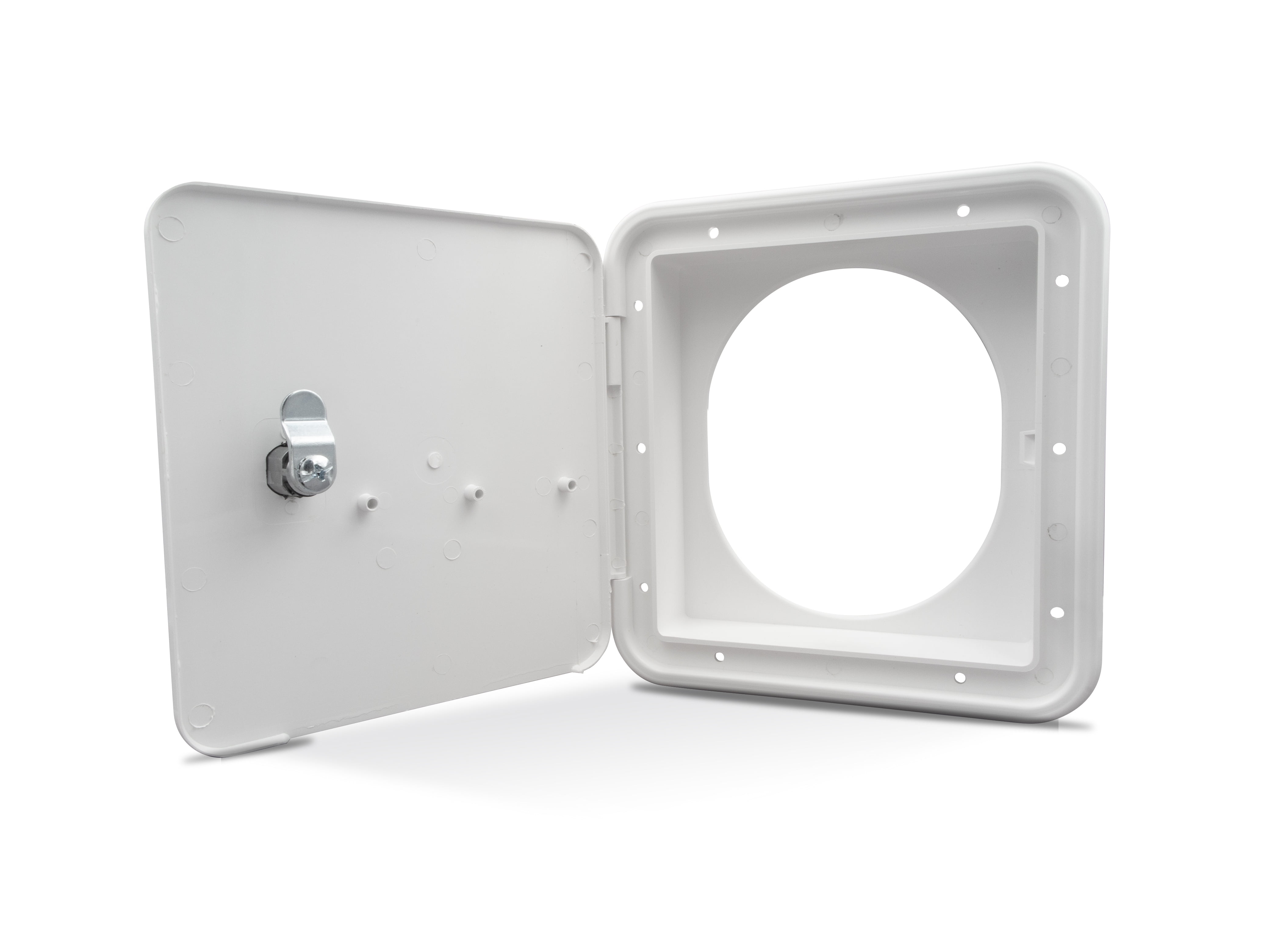 B&B Molders RV Camper Gas Fuel Hatch and Key with Round/Oval Back Polar ...