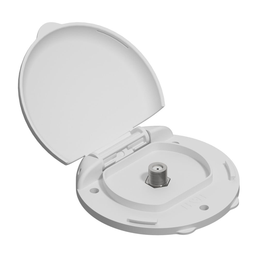 B&B Molders RV Coax Connection Plate, Compact Style, White - Walmart.com