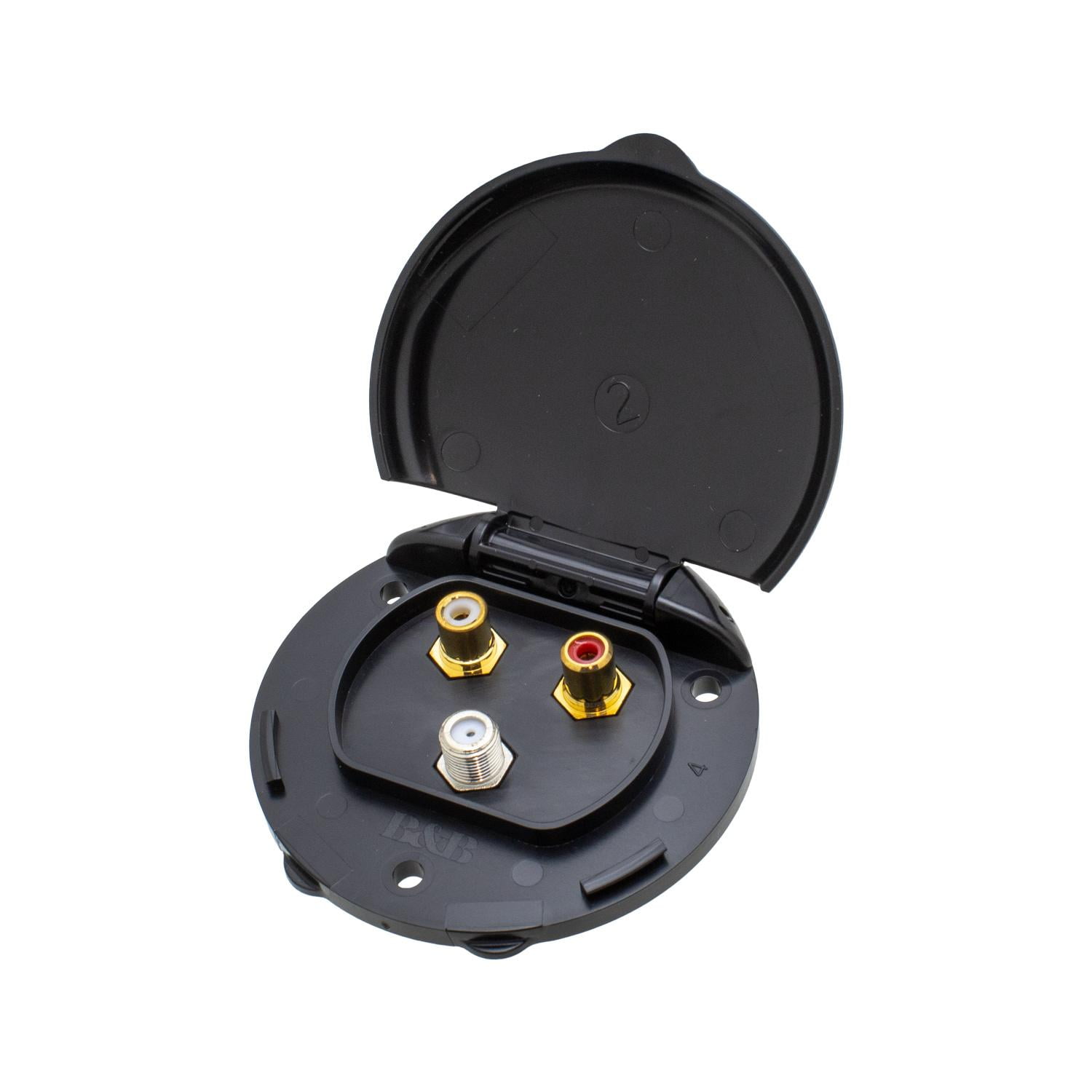 B&B Molders RV Compact Enclosure, Conceal COAX & RCA Audio Jacks, Black ...