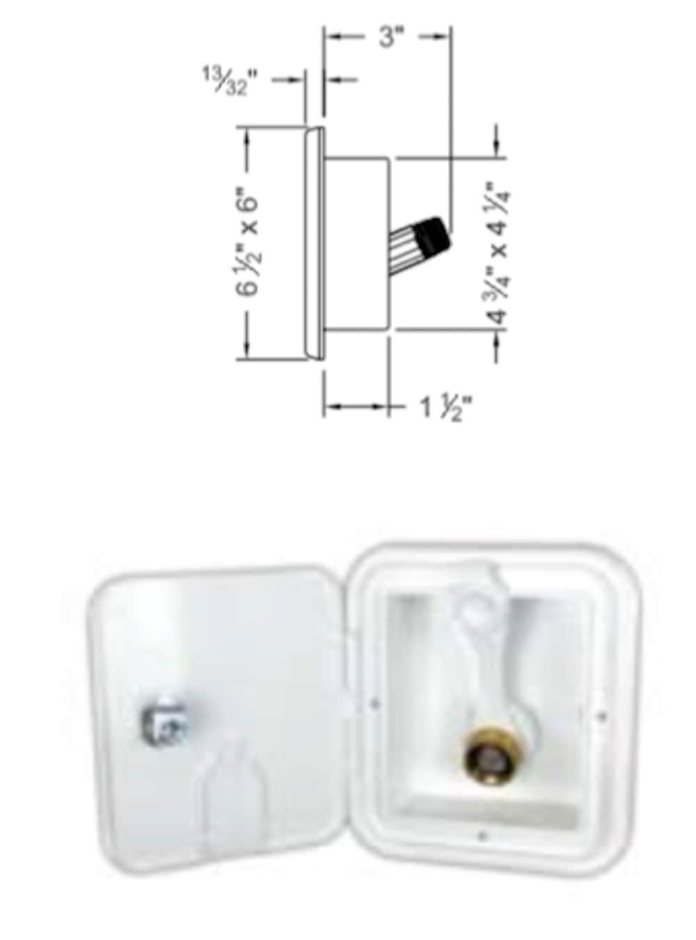 B&B Molders RV Locking City Fill Water Hatch with Brass Valve, White ...