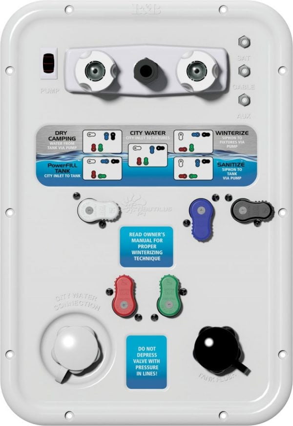 B&B Molders RV Nautilus P1 H2O System, 90 Degree Swivel Fittings, Polar ...