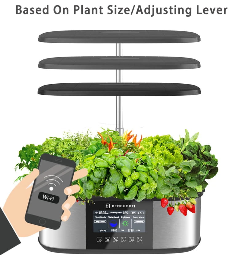 B BENEHORTI Indoor Hydroponics Growing System，Vegetable Growing System ...