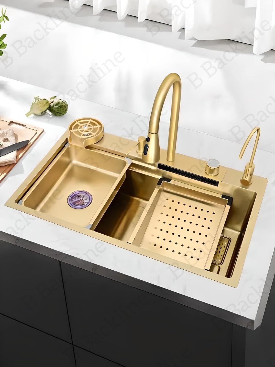 B Backline Kitchen Sink SS 304 Grade Modular Sink With PullDown Faucet ...