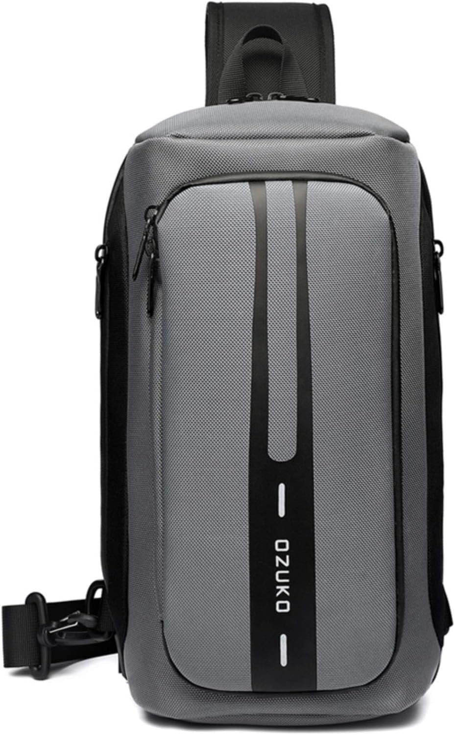 B&Bag Men Sling Backpack Nylon Water Resistant Shoulder Chest Crossbody ...