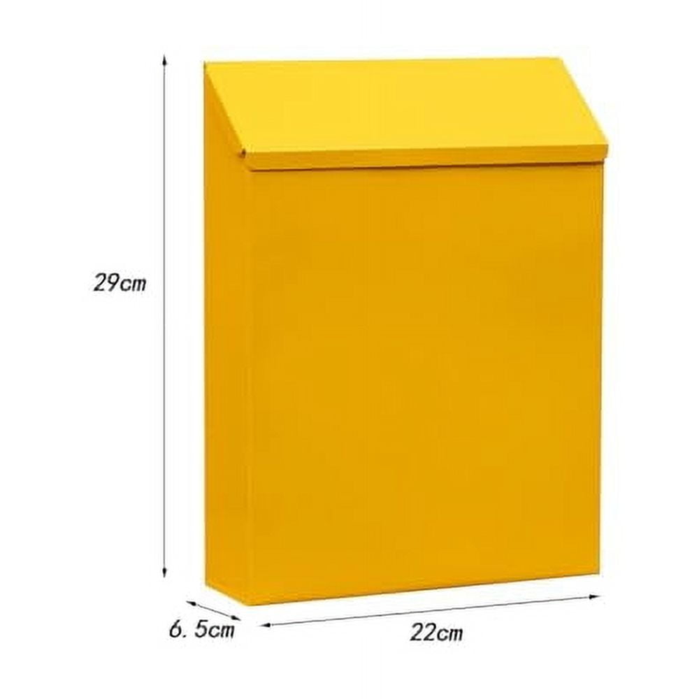 B Baosity Wall Mounted Mailbox,Drop Box with Lock,Metal Postbox ...