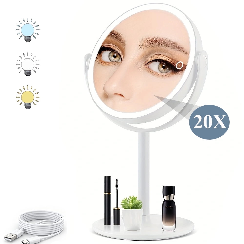 B Beauty Planet 20X Magnifying Mirror with Light, Makeup Mirror with ...