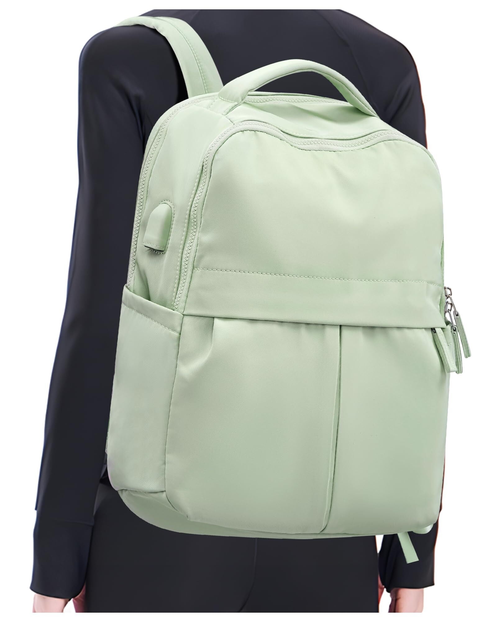 B Beige Laptop Backpack For Women Travel Backpack Carry On Backpack For Airplanes College ...