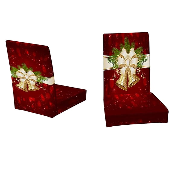 B Bell Design Christmas Chair Cover Two Pieces For Holiday Party Home ...