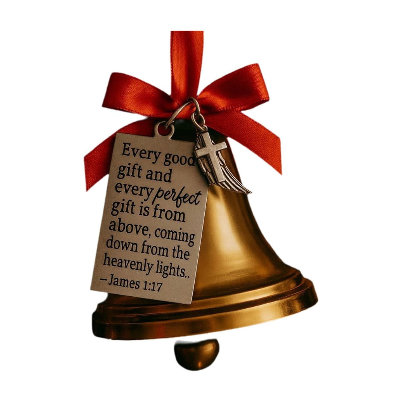 B Bible Scripture Christmas Bell Decoration With Metal Material ...
