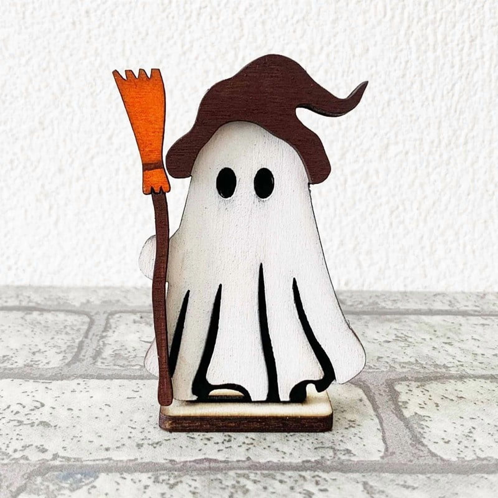 B Broomstick Style Wooden Ghost Decor For Halloween Display - Walmart.com