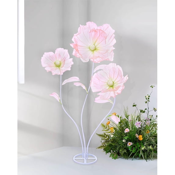B-COOL Artificial Giant Flowers for Decoration: Pink Huge Flowers 5.58 ...