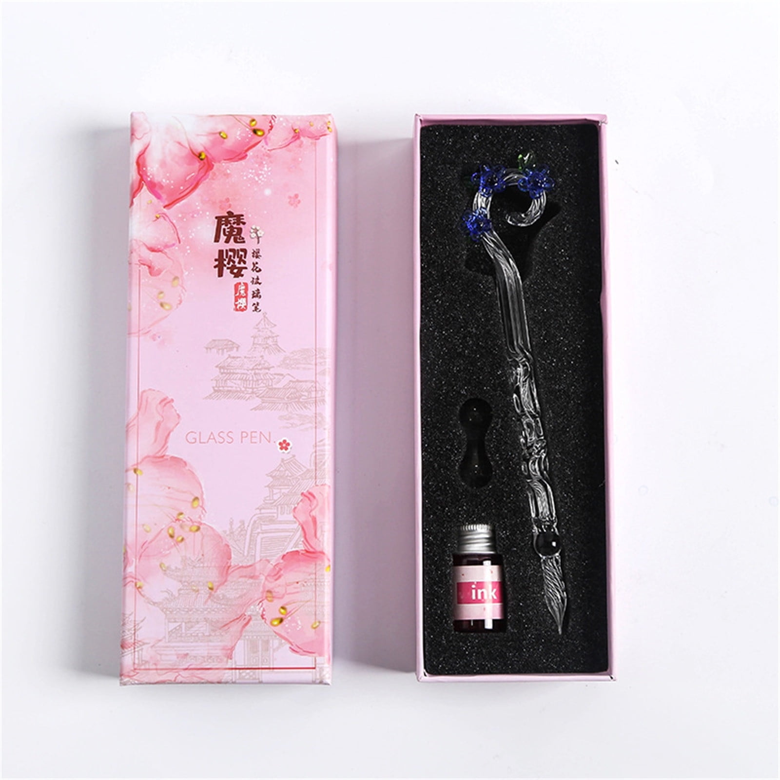 multicolor Glass Dip Pen Calligraphy Set With 5Ml Ink Bottles For ...