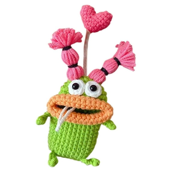 B Car Key Case Protective Cover Wool Knit Key Pouch Keychain For Women ...