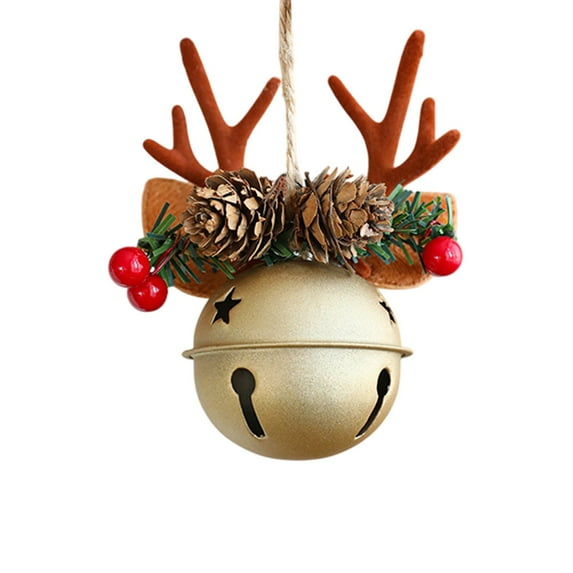 B Christmas Bells Antler Bow Pinecone Mixed Pendant Tree Ornaments For ...