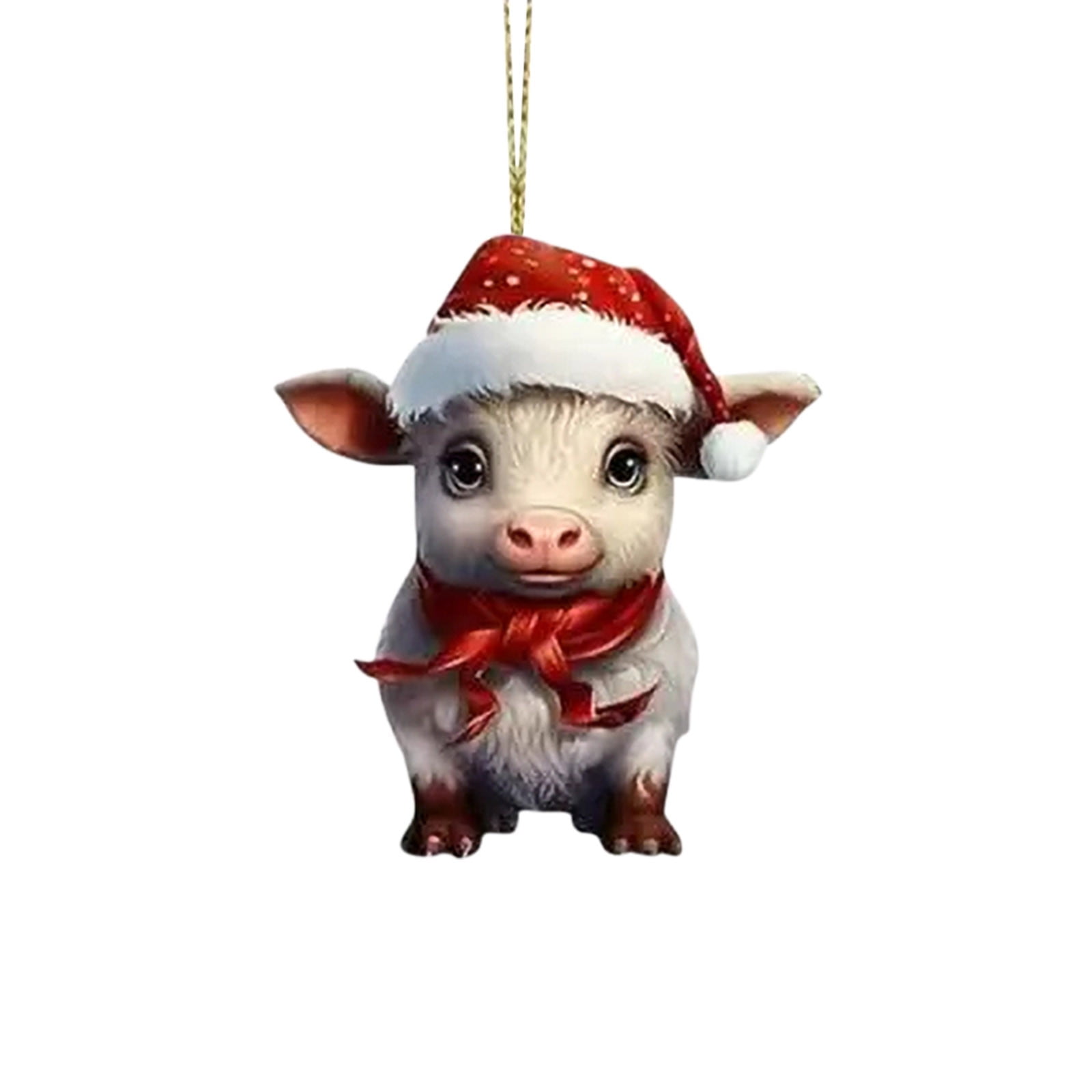 B Christmas Cow Decoration For Tree Hanging Ornament With Acrylic ...