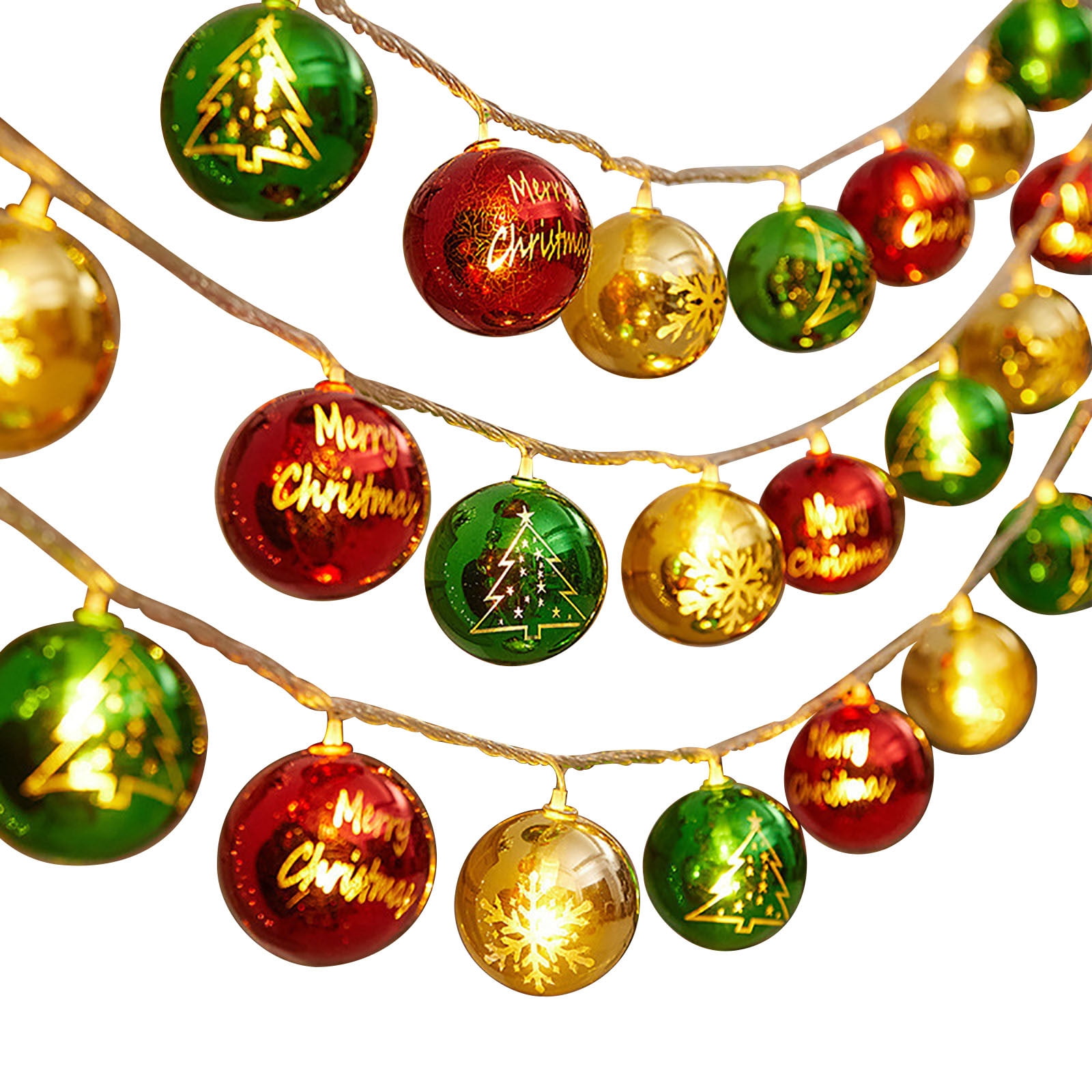 B Christmas Electroplated String Lights 1.5M 10 Leds Battery Operated ...