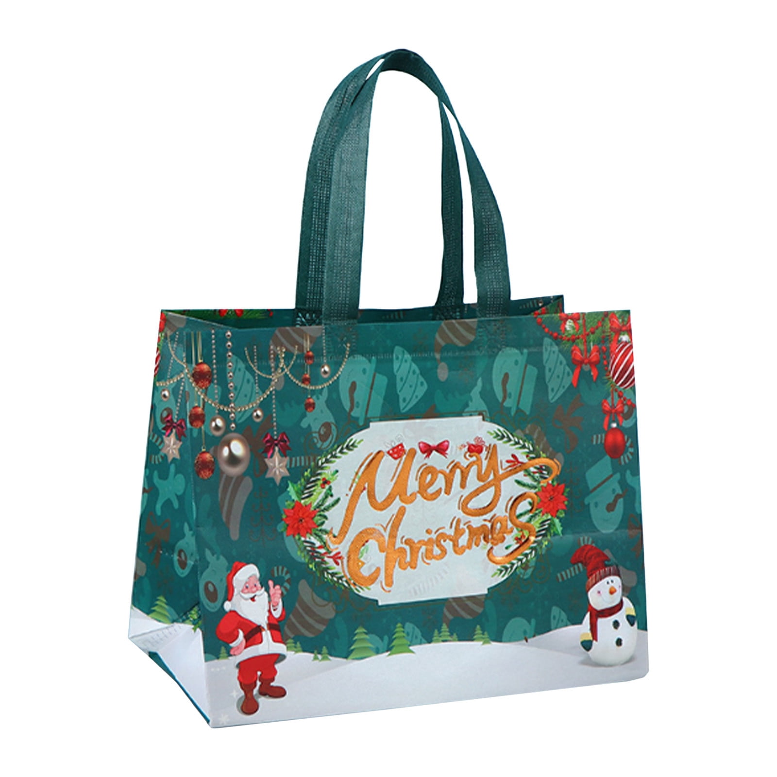 B Christmas Folding Gift Bag Non-Woven Fabric Portable Tote Bag For ...