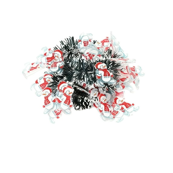 B Christmas Garland With String Lights Snowman Santa Christmas Tree ...