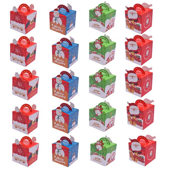 B Christmas Gift Box Paper Material With Handle 8 4X8 4X8 4Cm For Party ...