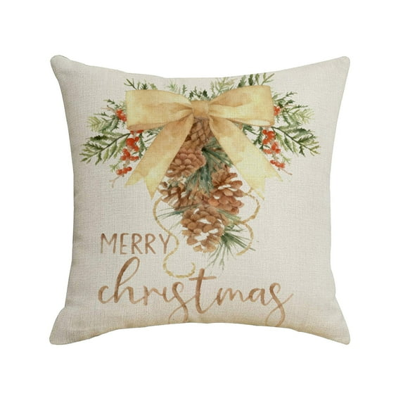 B Christmas Green Forest Pillow Cover Home Sofa Pillow Living Room ...