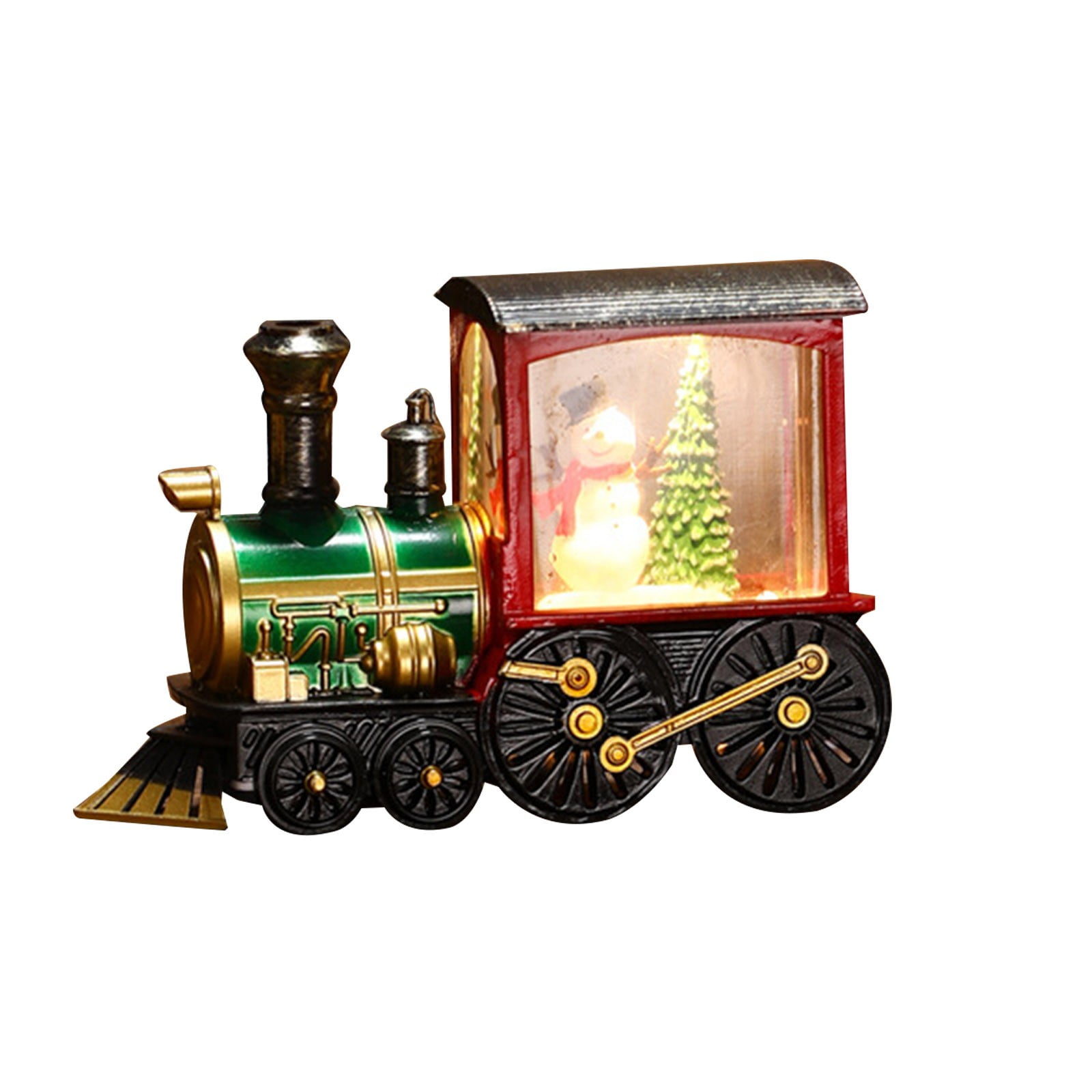 B Christmas Light Up Train Set Locomotive Ornament, Pvc Material With ...