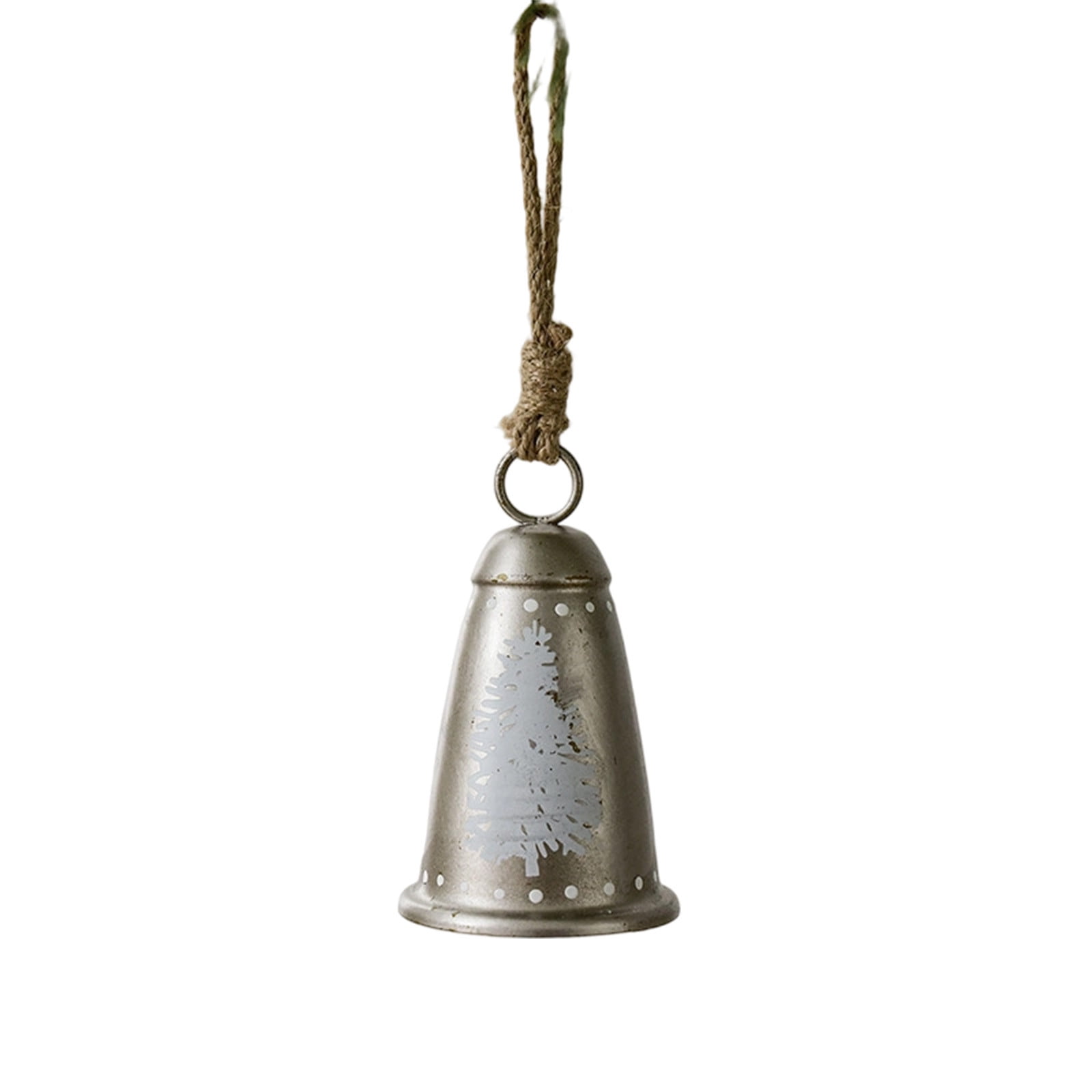 B Christmas Metal Bell Decor, Iron Painted Ornaments With Various ...