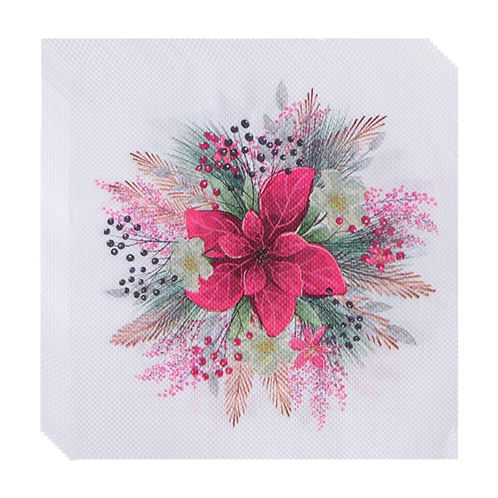 B Christmas Paper Napkins Disposable Painted Napkins Festive Decorative ...