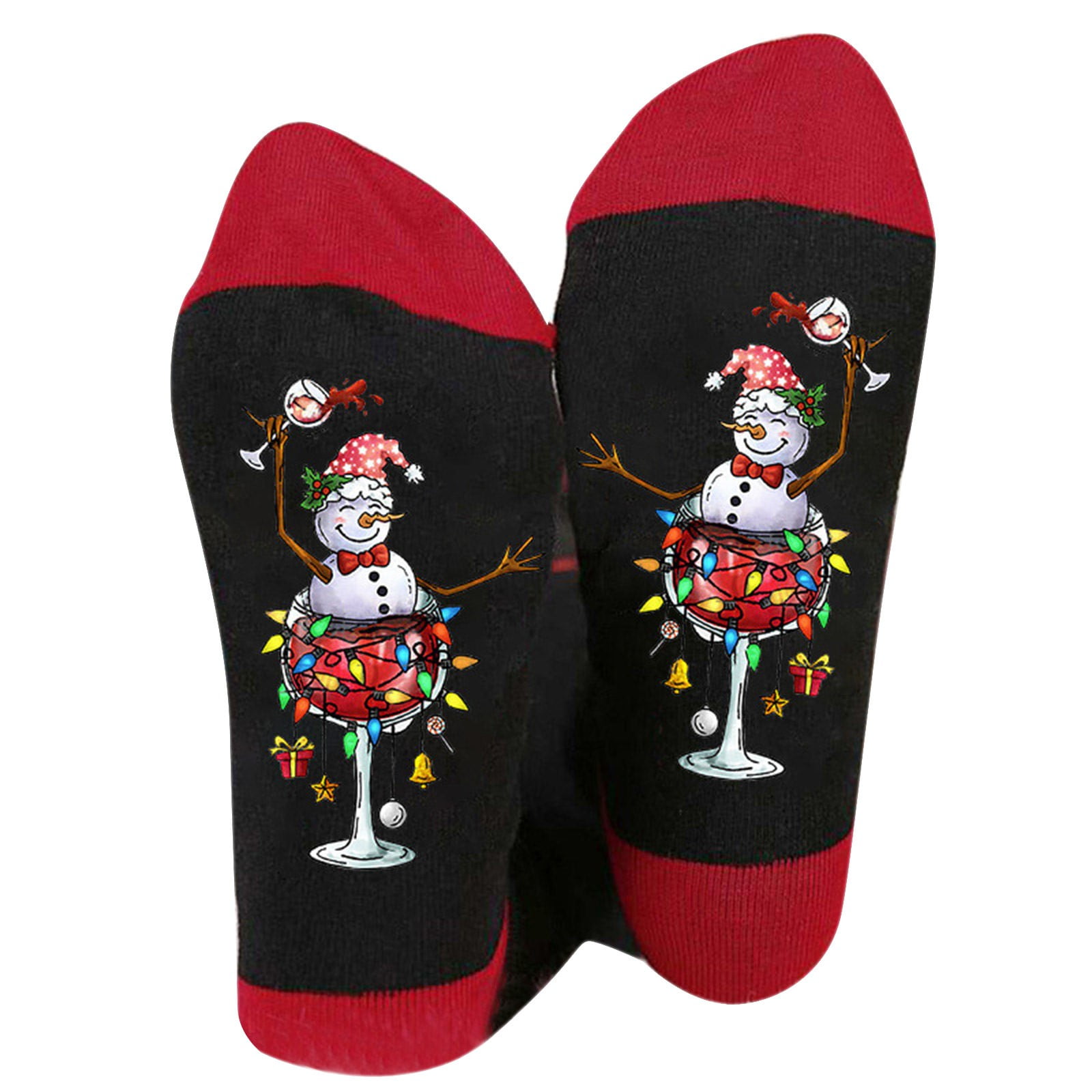 B Christmas Stockings 2Pcs Cotton Blend Breathable Long Socks For Men ...