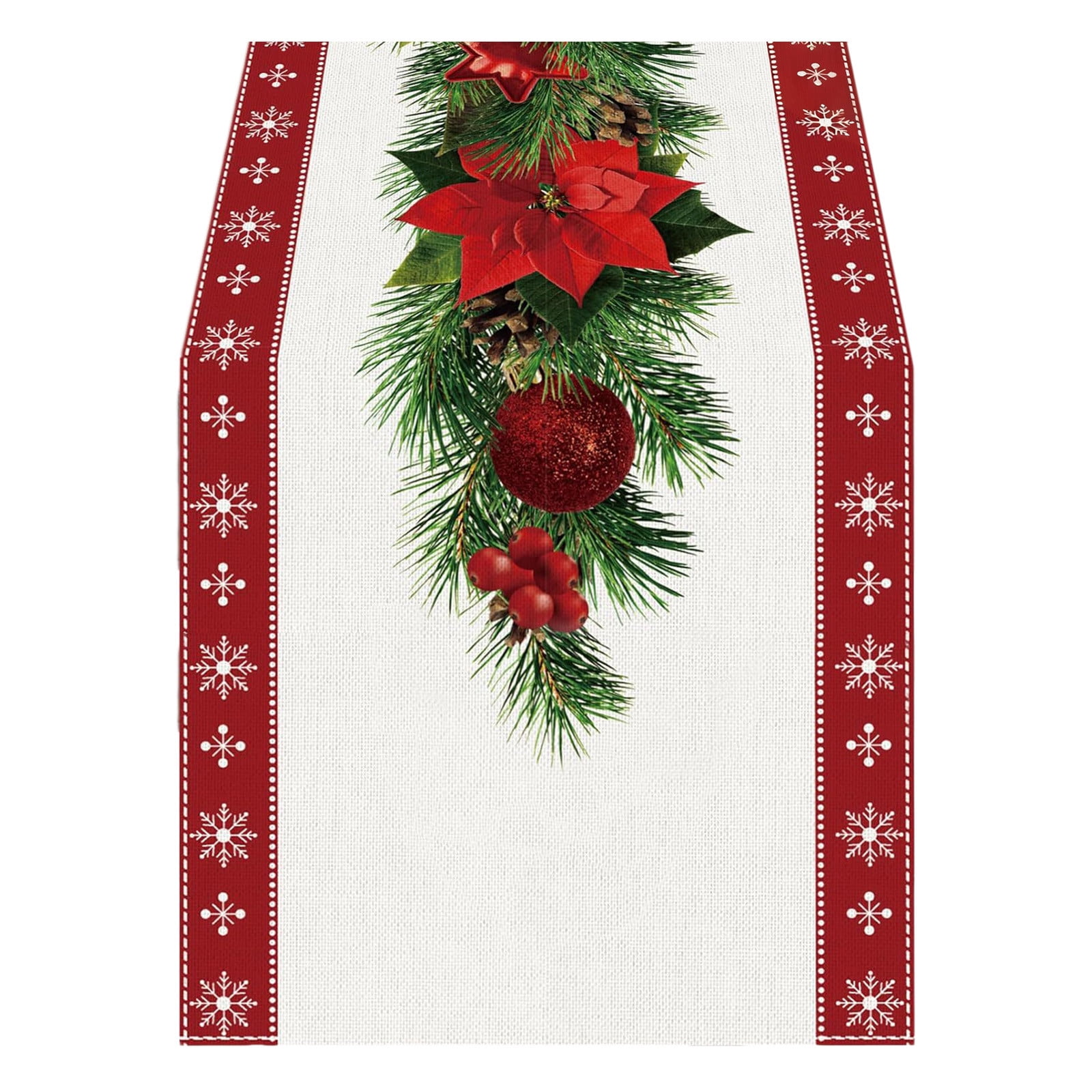 B Christmas Table Runner Design B 72X13 Inches Holiday Decorative For ...