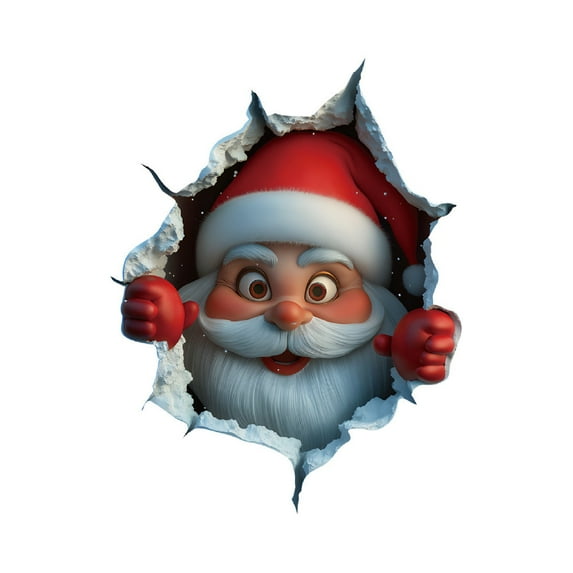 B Christmas Theme Sticker Set With Santa Claus Reindeer Tree Holiday ...