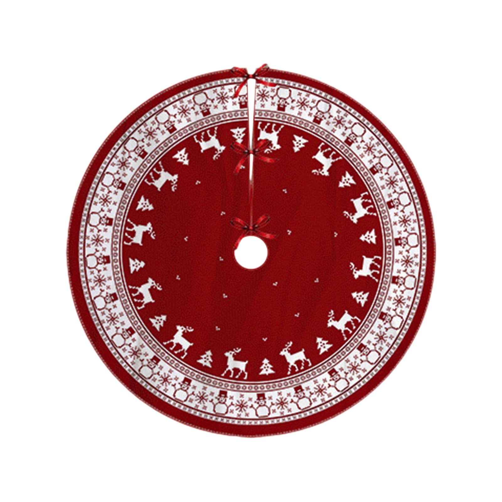 B Christmas Tree Skirt Snowflake Dwarf Short Plush Bottom Decoration ...