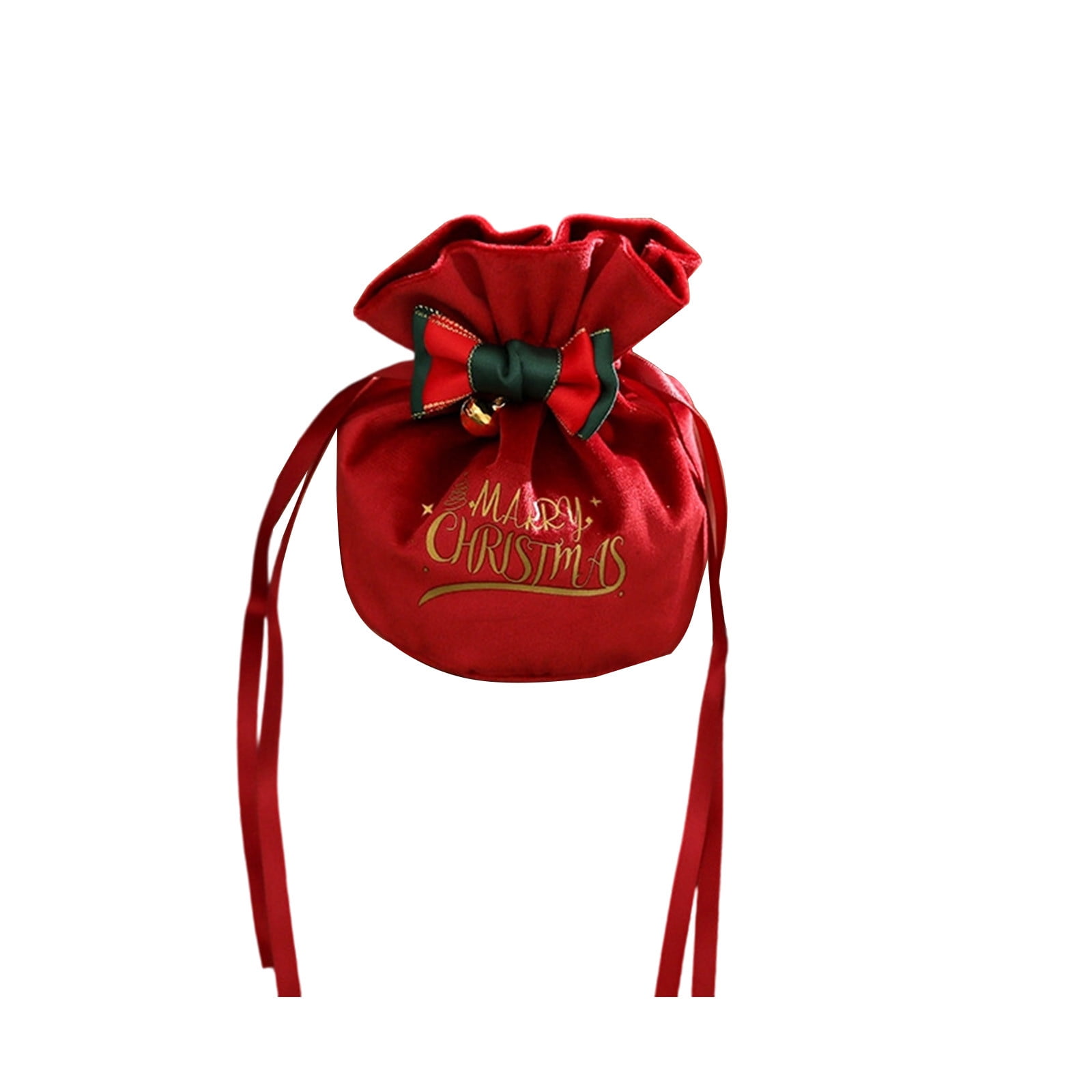 B Christmas Velvet Drawstring Bag Gift Pouch Holiday Candy Storage Sack ...