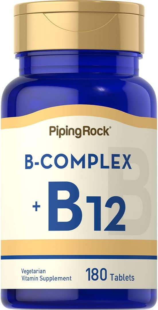 B Complex Plus Vitamin B-12, 180 Tablets | Non-GMO, Gluten Free | by ...
