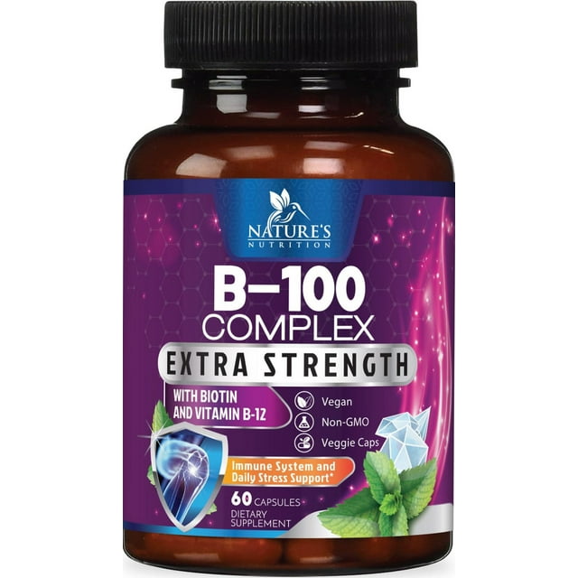 Nature's Nutrition B Complex Vitamins - Energy & Immune Support - 60 ...