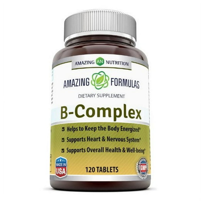 All-Natural B Complex Tablets for Health, Supports Heart & Nervous ...