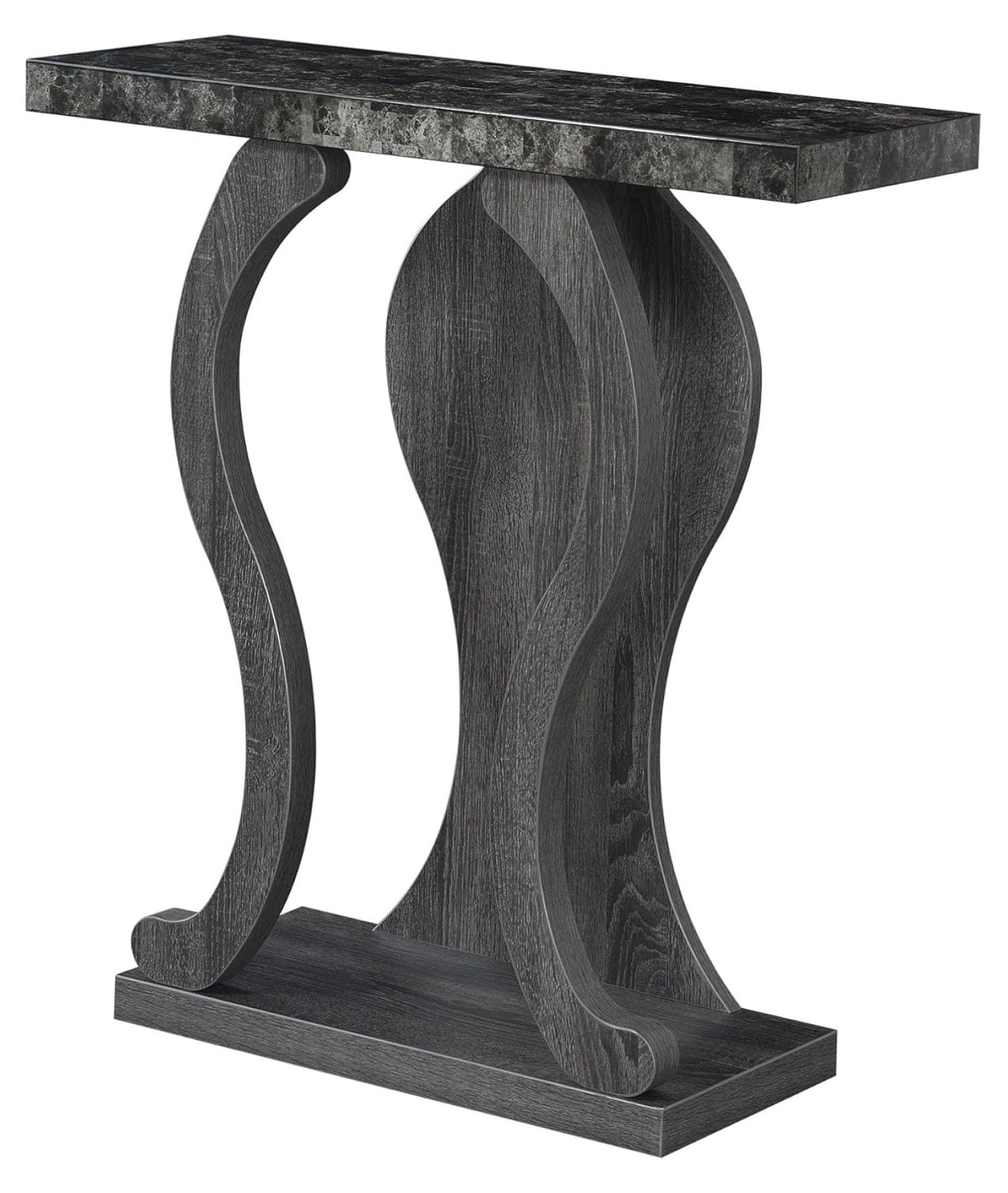 B Console Table 31.5" - Modern Sofa Table with Storage Shelves, Narrow ...