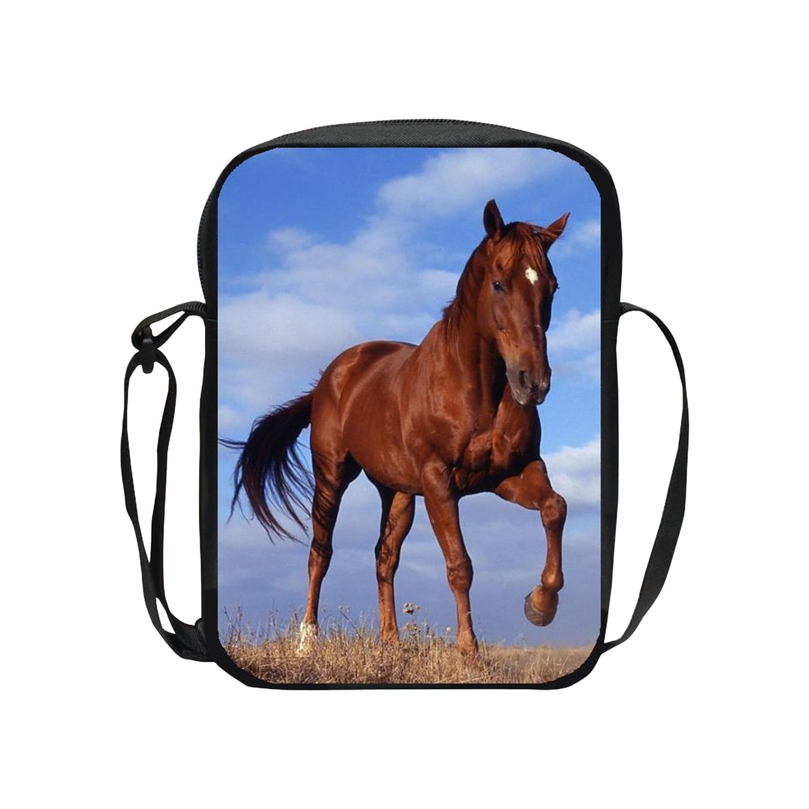 B Crossbody Shoulder Bag Handbag With Horse Print Casual Travel ...