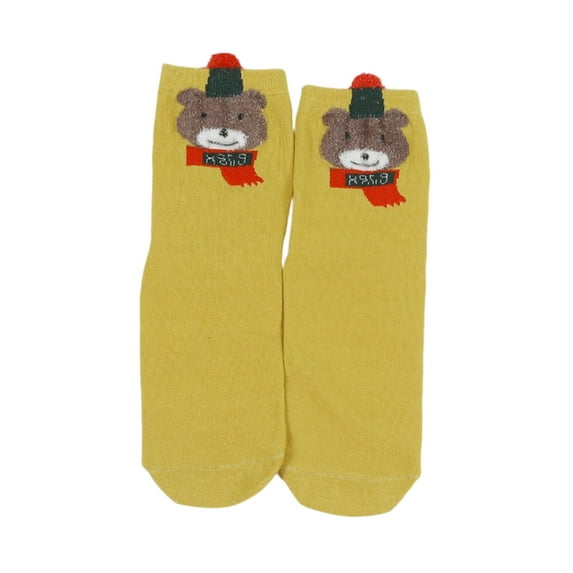 B Cute Cartoon Christmas Socks Mid Calf Length Soft Breathable Material ...