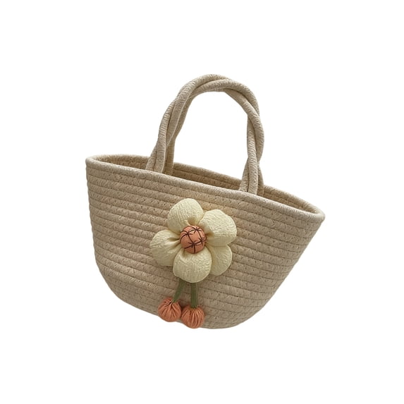 B Cute Casual Woven Bag Women Handbag Simple Style Storage Bag For ...