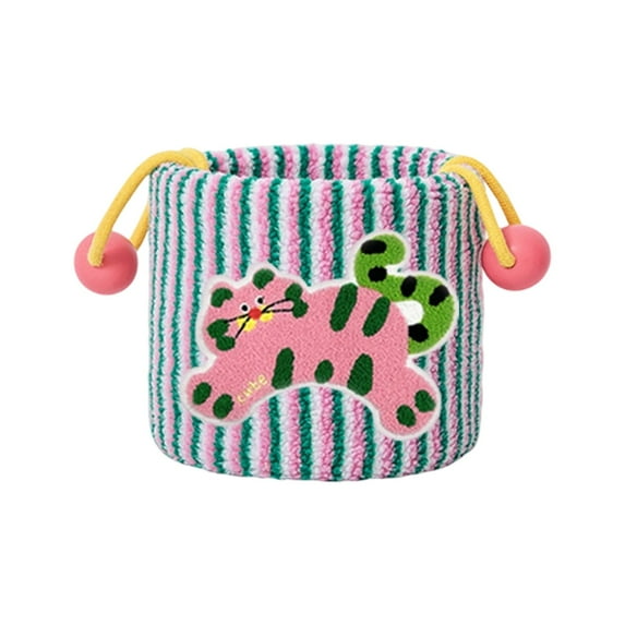 B Cute Desktop Storage Basket With Cotton Rope Handles For Organizing ...