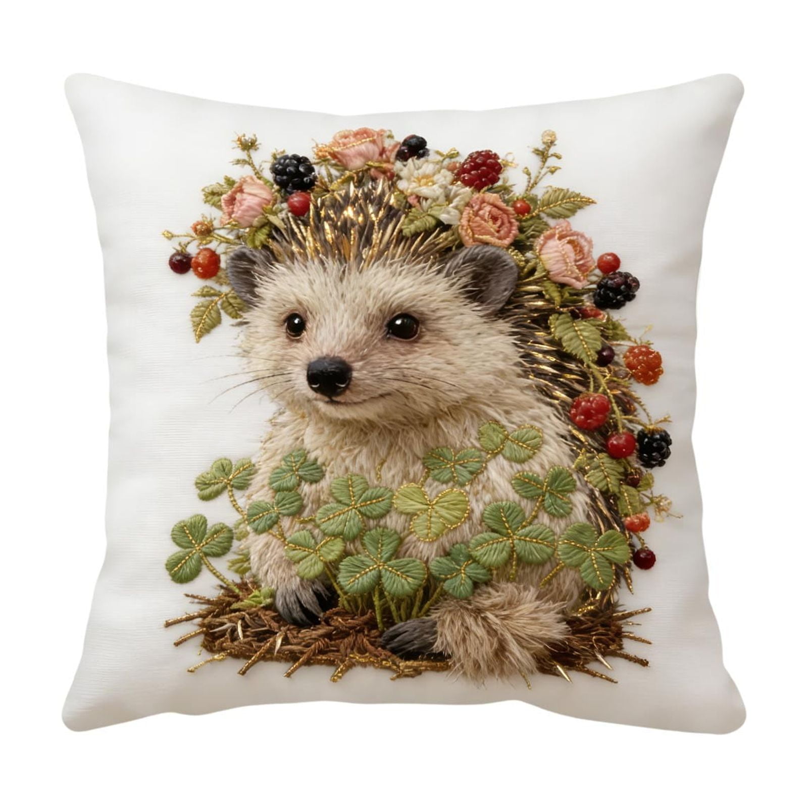 B Cute Embroidery Decorative Throw Pillow Cover With 3D Effect For Sofa ...