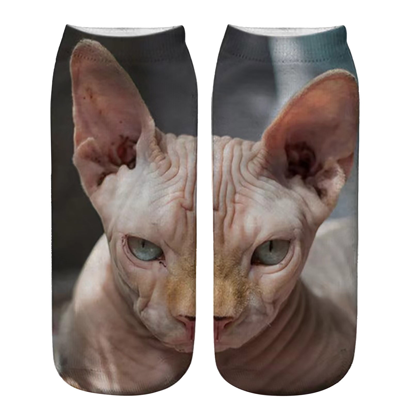 B Cute Face Print Socks Mid-Calf Length Unisex Soft Fabric For Everyday ...