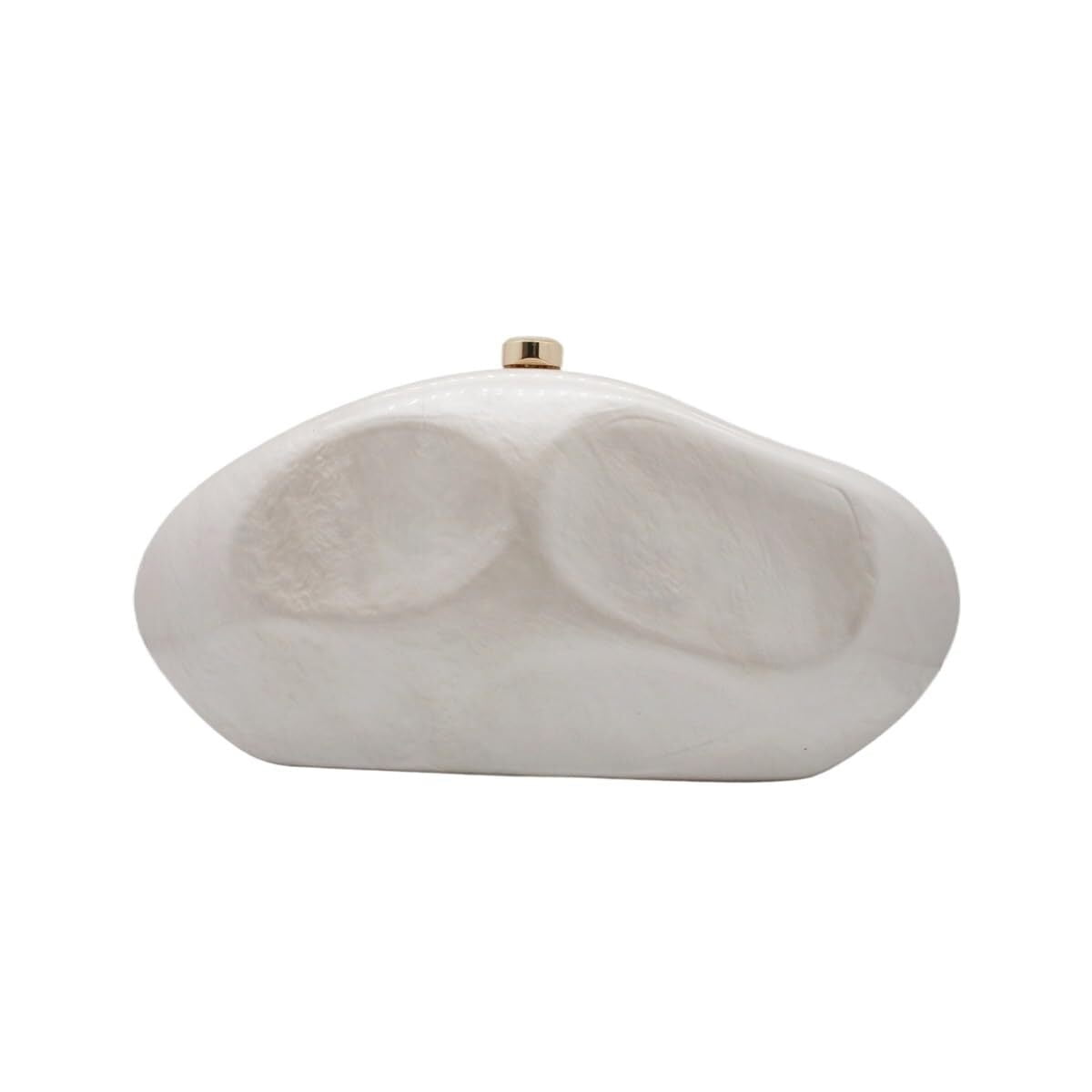 B Cute Shell Shape Acrylic Clutch Trendy Egg Purses and Handbags Bridal ...
